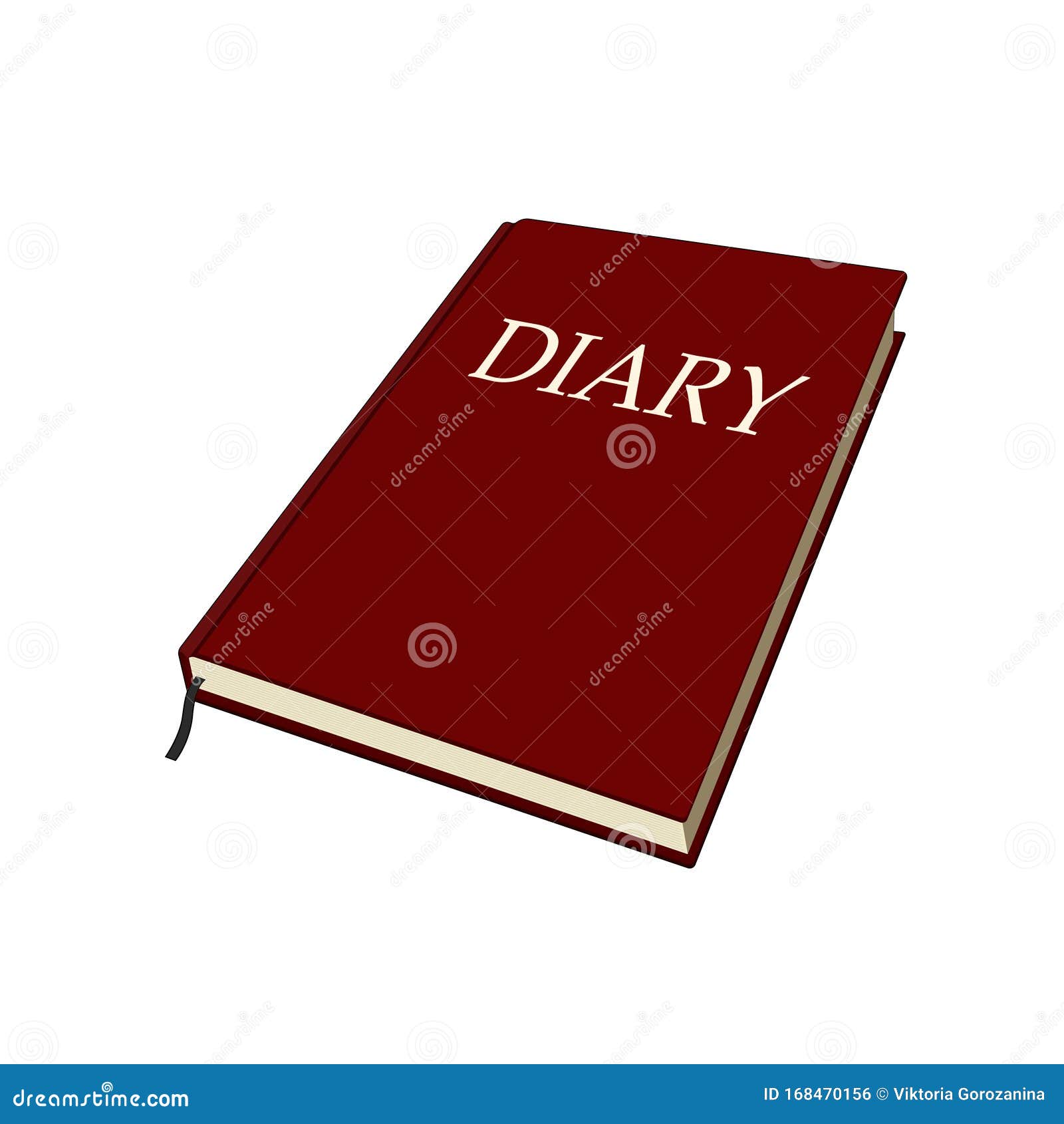 Diary for Notes and Memoires. Memory Book Stock Illustration ...