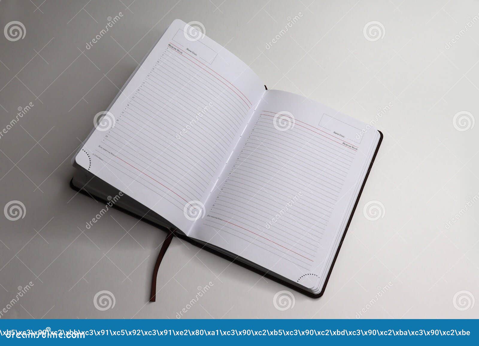 Diary in open stock photo. Image of font, empty, education - 204705242
