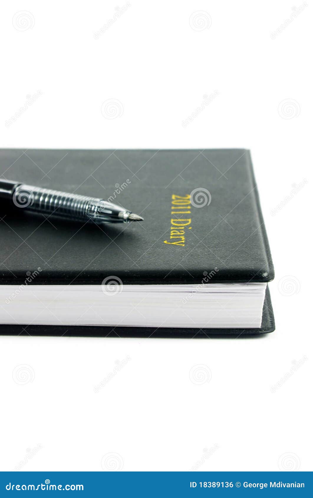 Diary with pen stock photo. Image of month, planning - 18389136