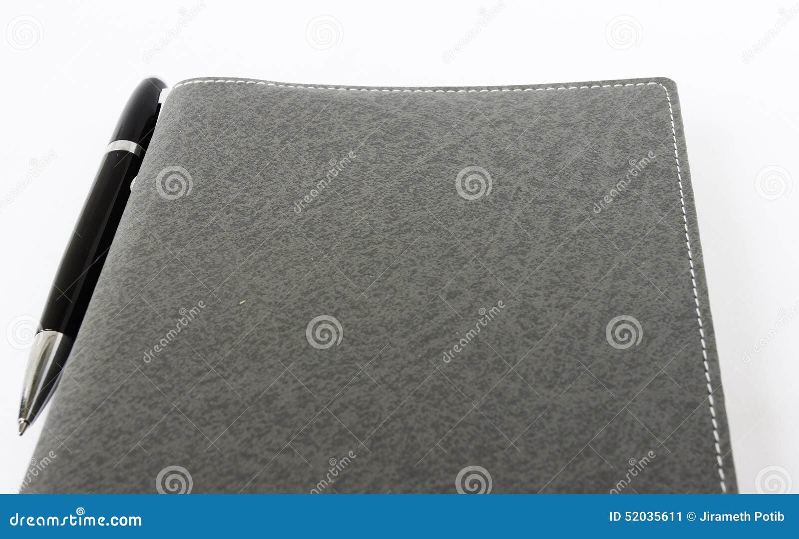 Diary and Pen Isolate on White Background Stock Image - Image of open ...