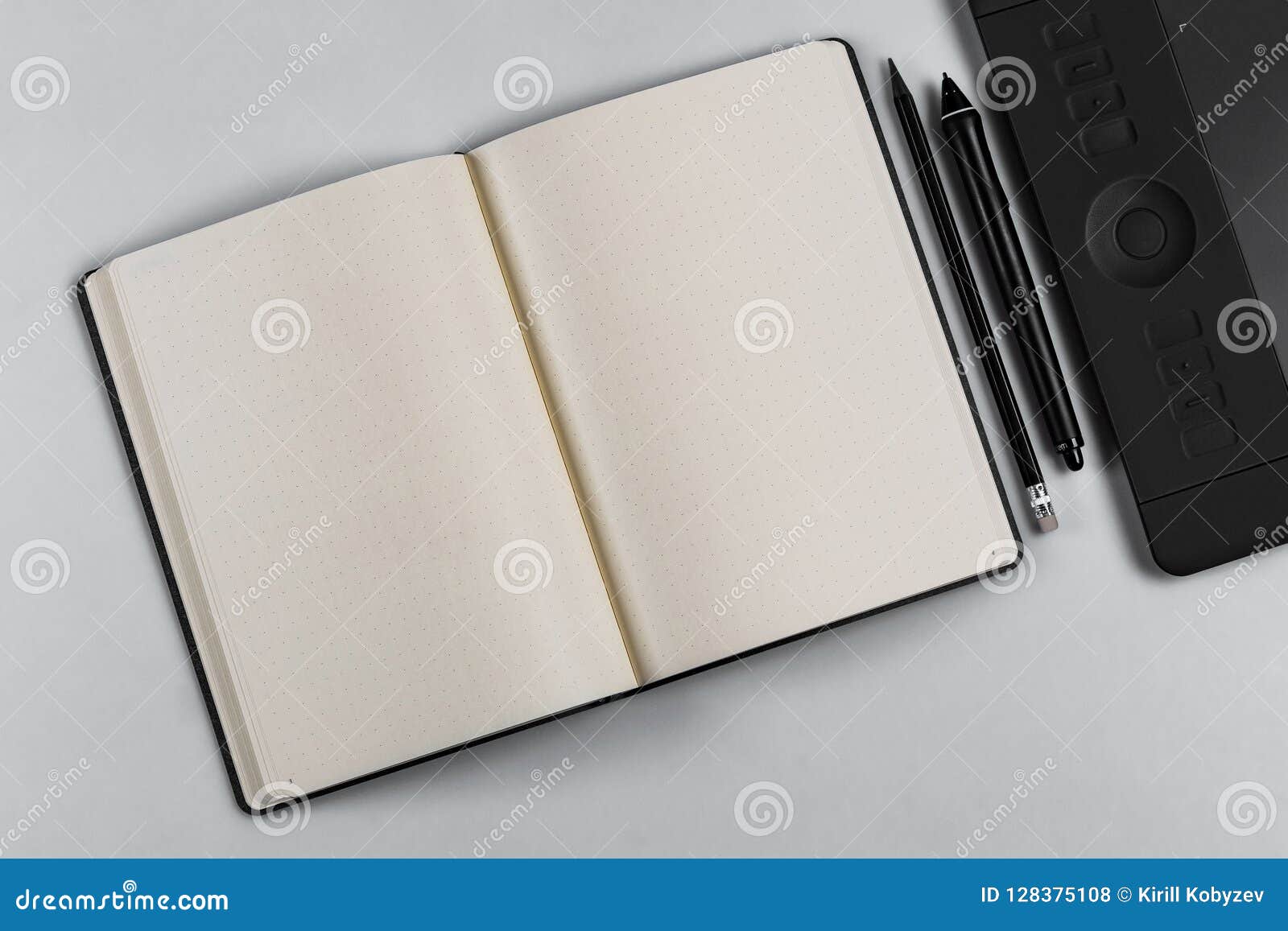 Diary with a Pen and Tablet Stock Photo - Image of information, note ...