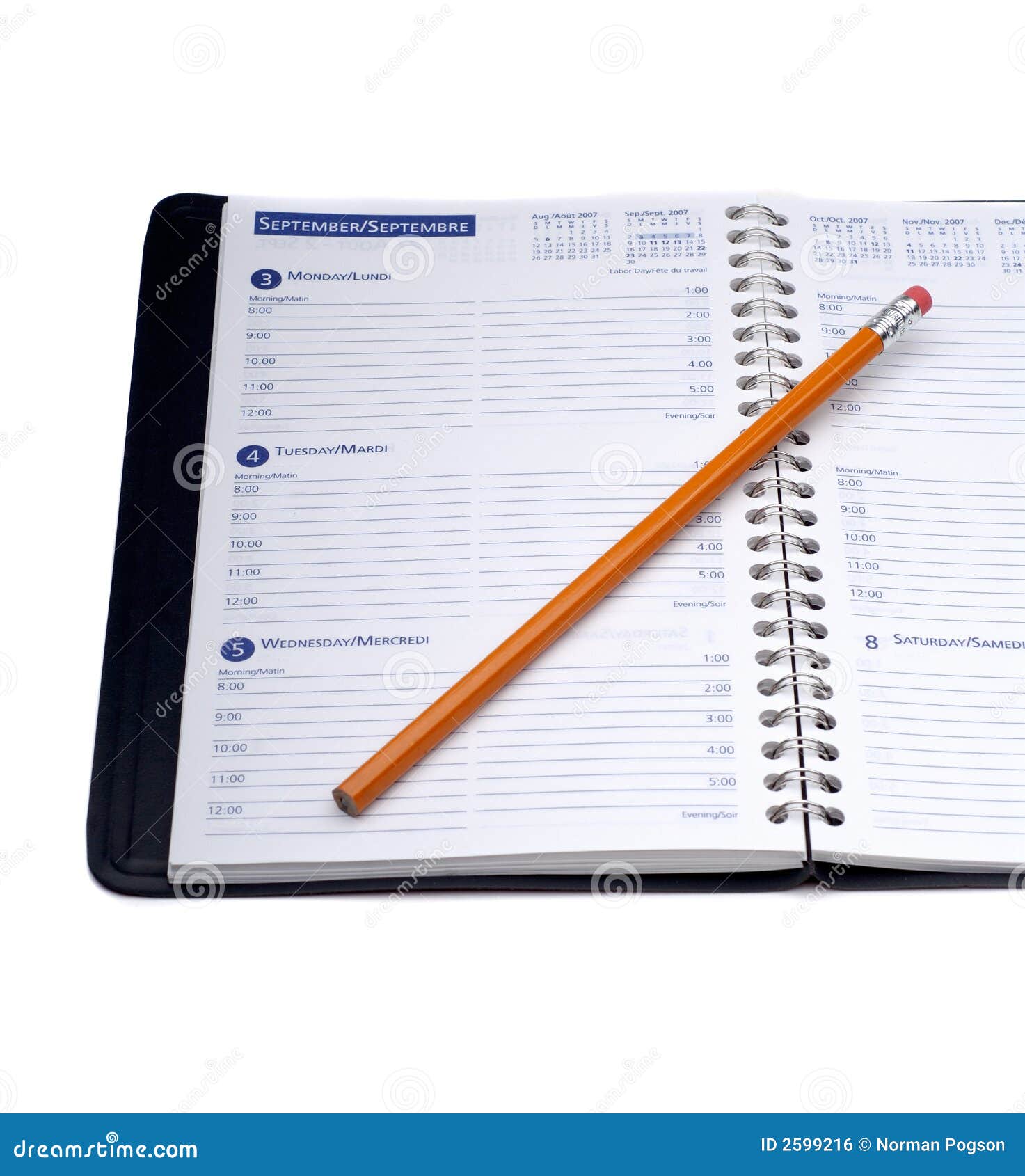 Diary and Pencil stock photo. Image of colour, appointments - 2599216