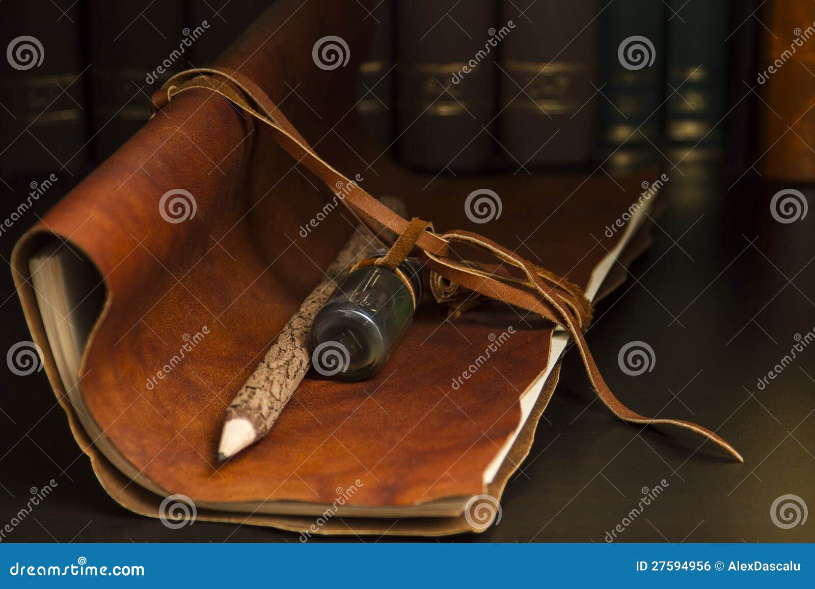 Diary and pencil stock photo. Image of dust, page, handwriting - 27594956