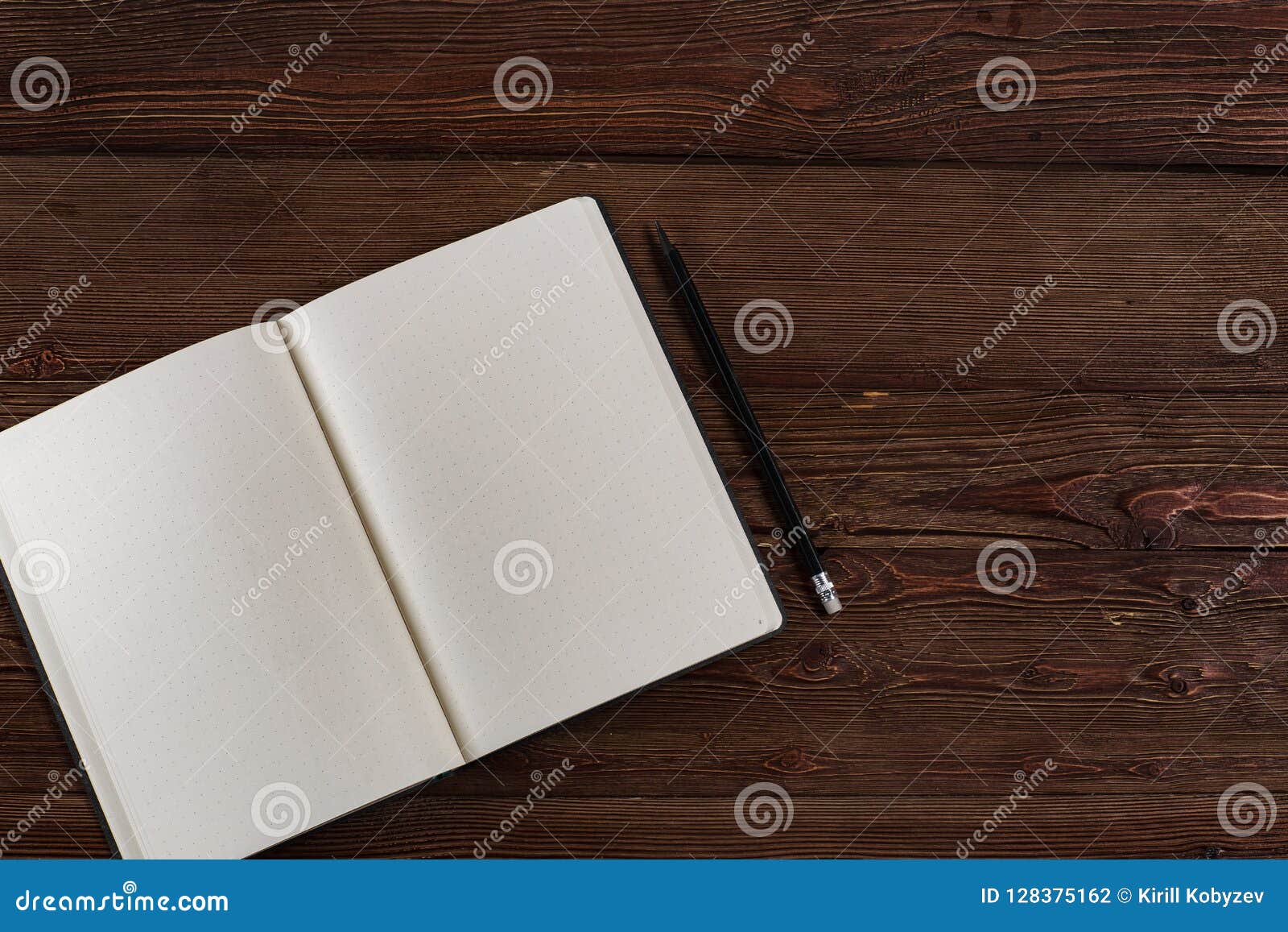 Diary with a pencil stock photo. Image of note, design - 128375162