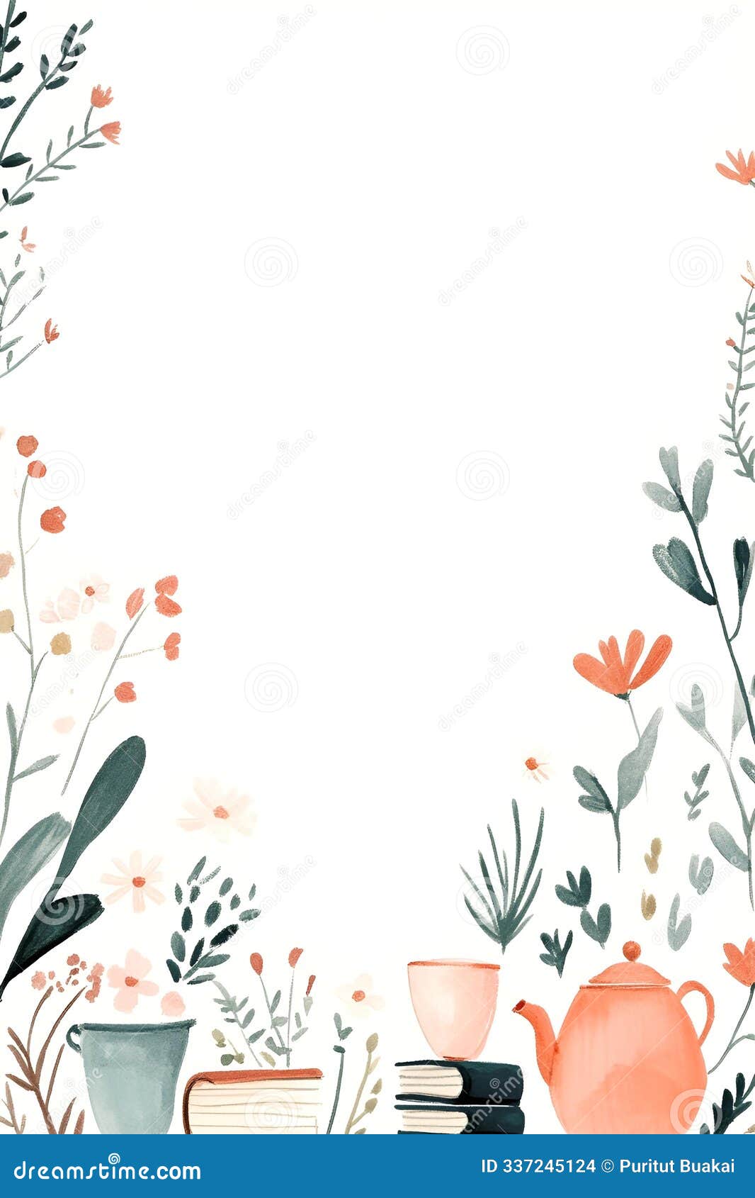 Diary Frame with Pastel Tones and Minimalist Patterns. Stock ...