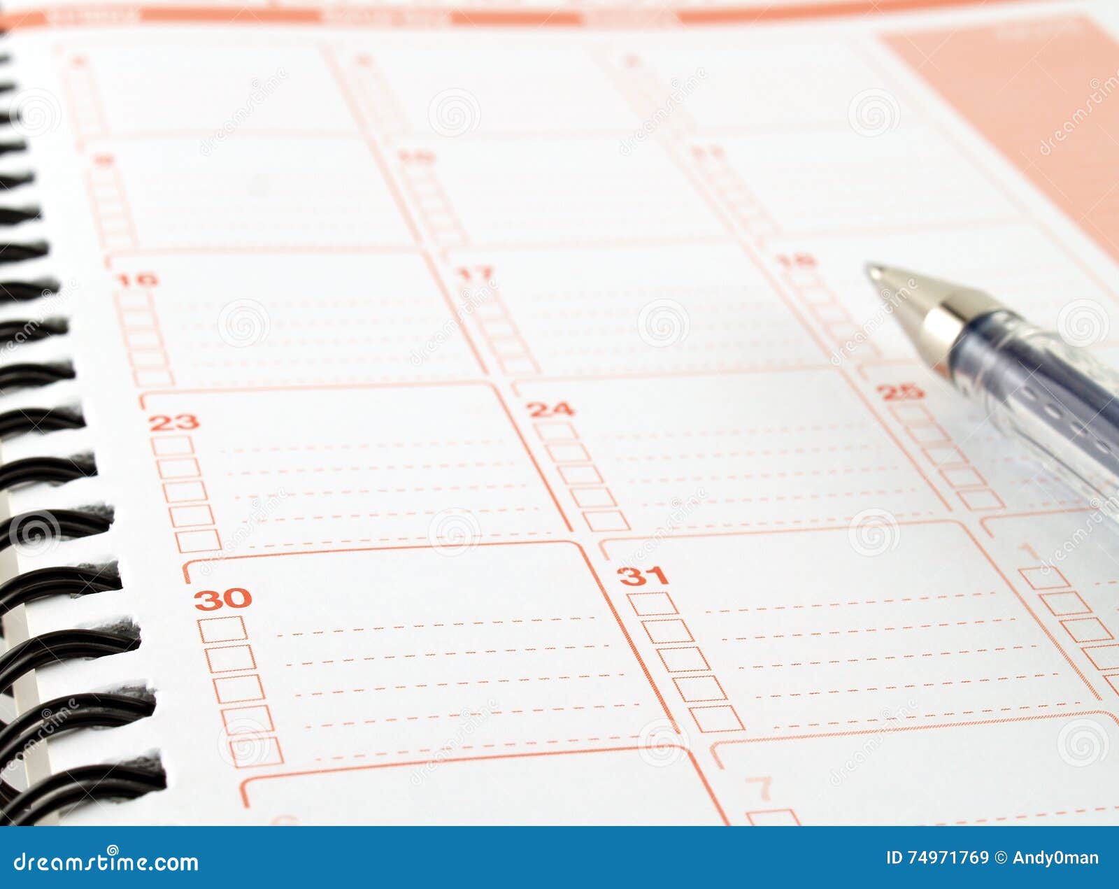 Close-up Planner Book with Date and Checklist Box for daily To-do List ...