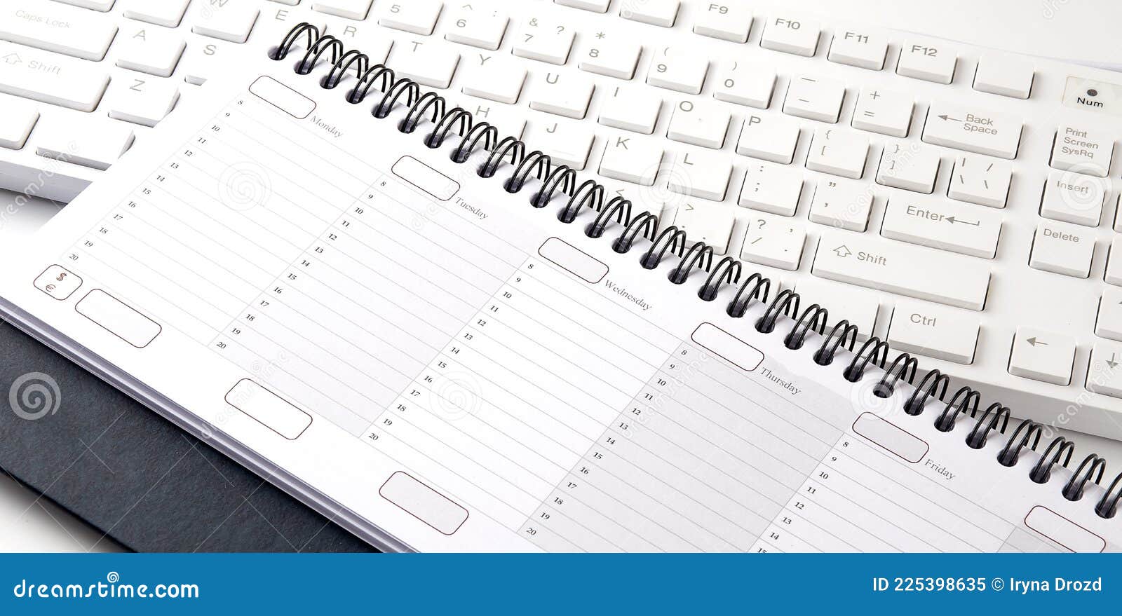 Diary Planning on Keyboard, Concept of Planning Week Stock Image ...