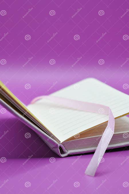 Diary on purple background stock illustration. Illustration of font ...