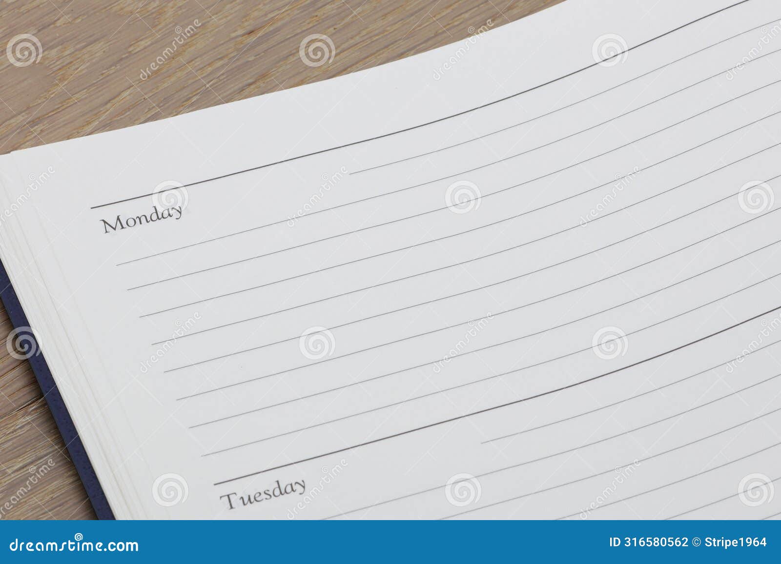 Diary Reminder Appointment Open on Desk Stock Photo - Image of week ...
