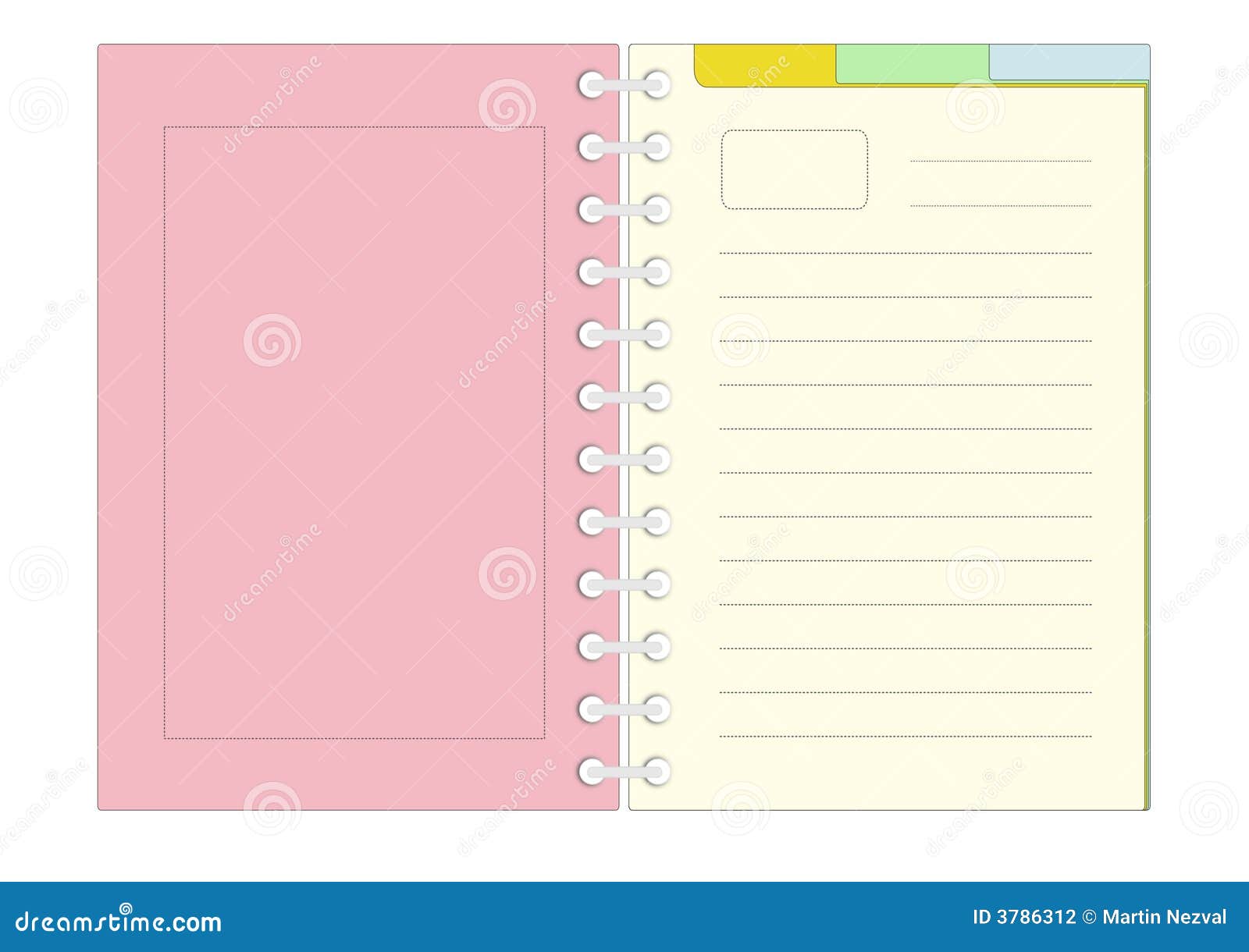 Diary with ring binder stock illustration. Illustration of notebook ...