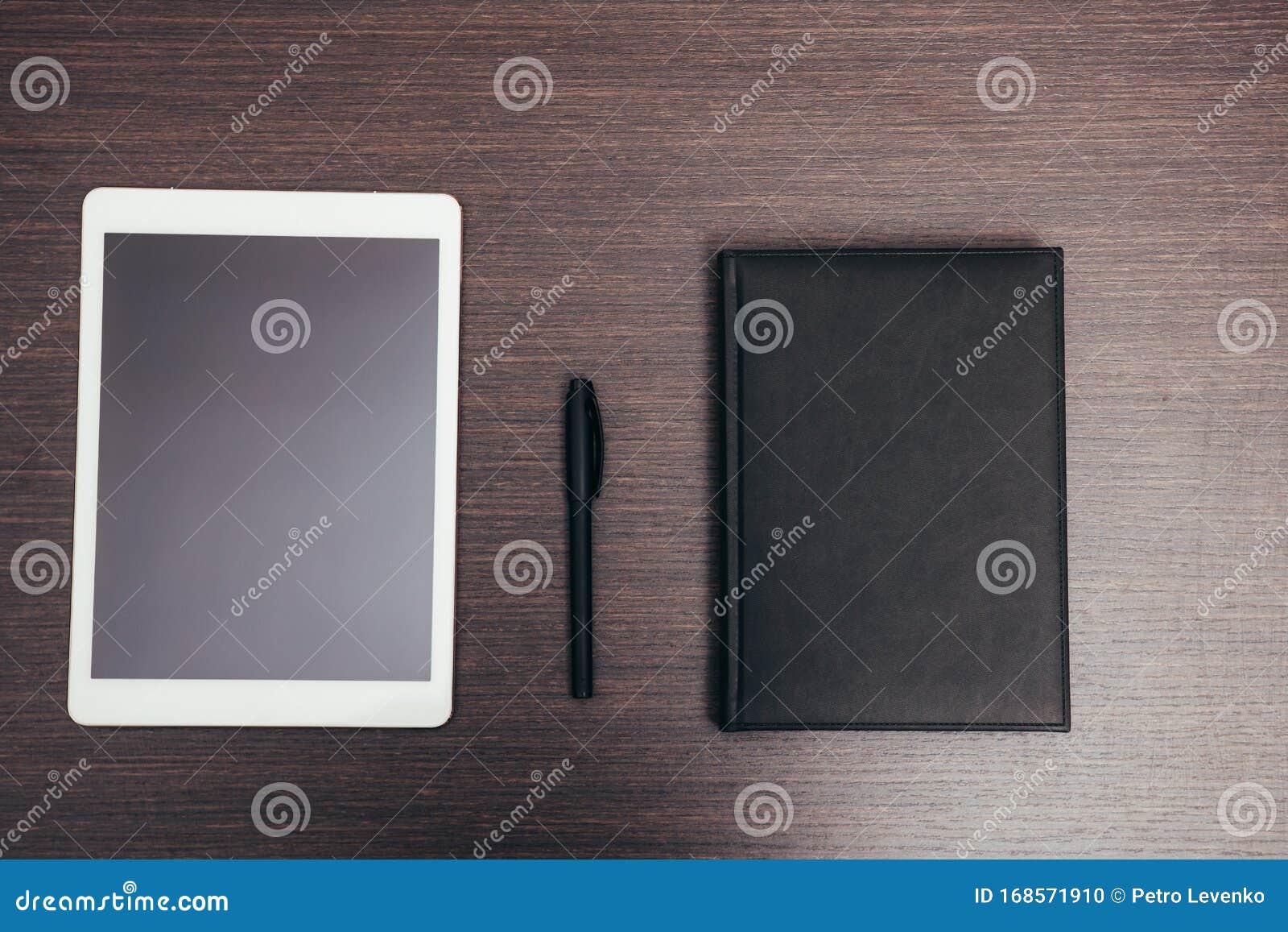 Diary and Tablet in the Workplace Stock Photo - Image of concept, empty ...