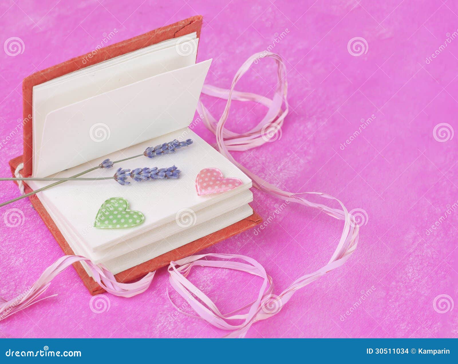 Diary with Valentines on a Pink Background Stock Photo - Image of ...