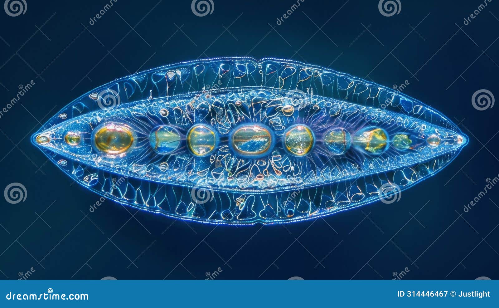 A Diatom a Type of Photosynthetic Protozoan with Intricate Geometric ...