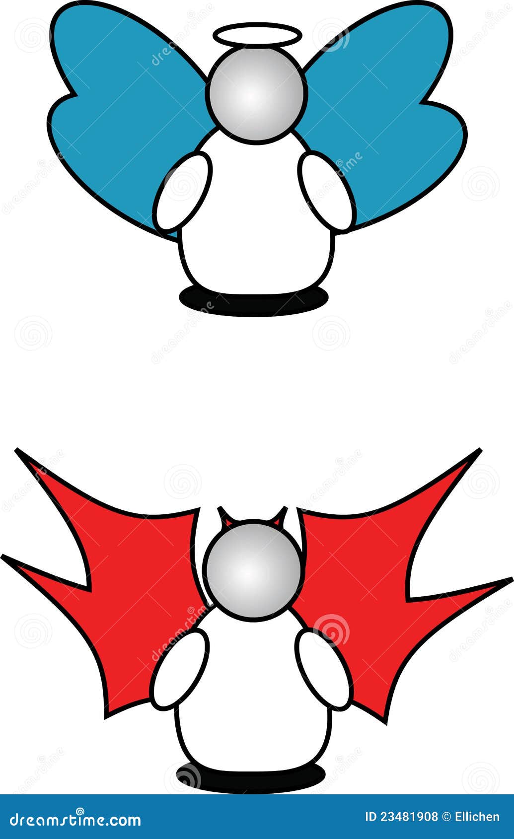 Diavolo ed icona di angelo illustrazione di stock. Illustrazione di ...