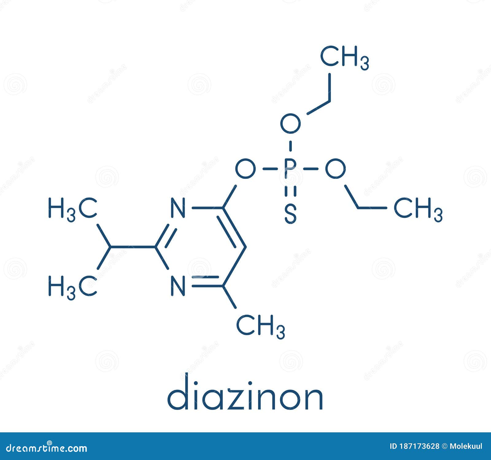 Diazinon Molecule, Molecular Structures, Dimpylate, 3d Model ...