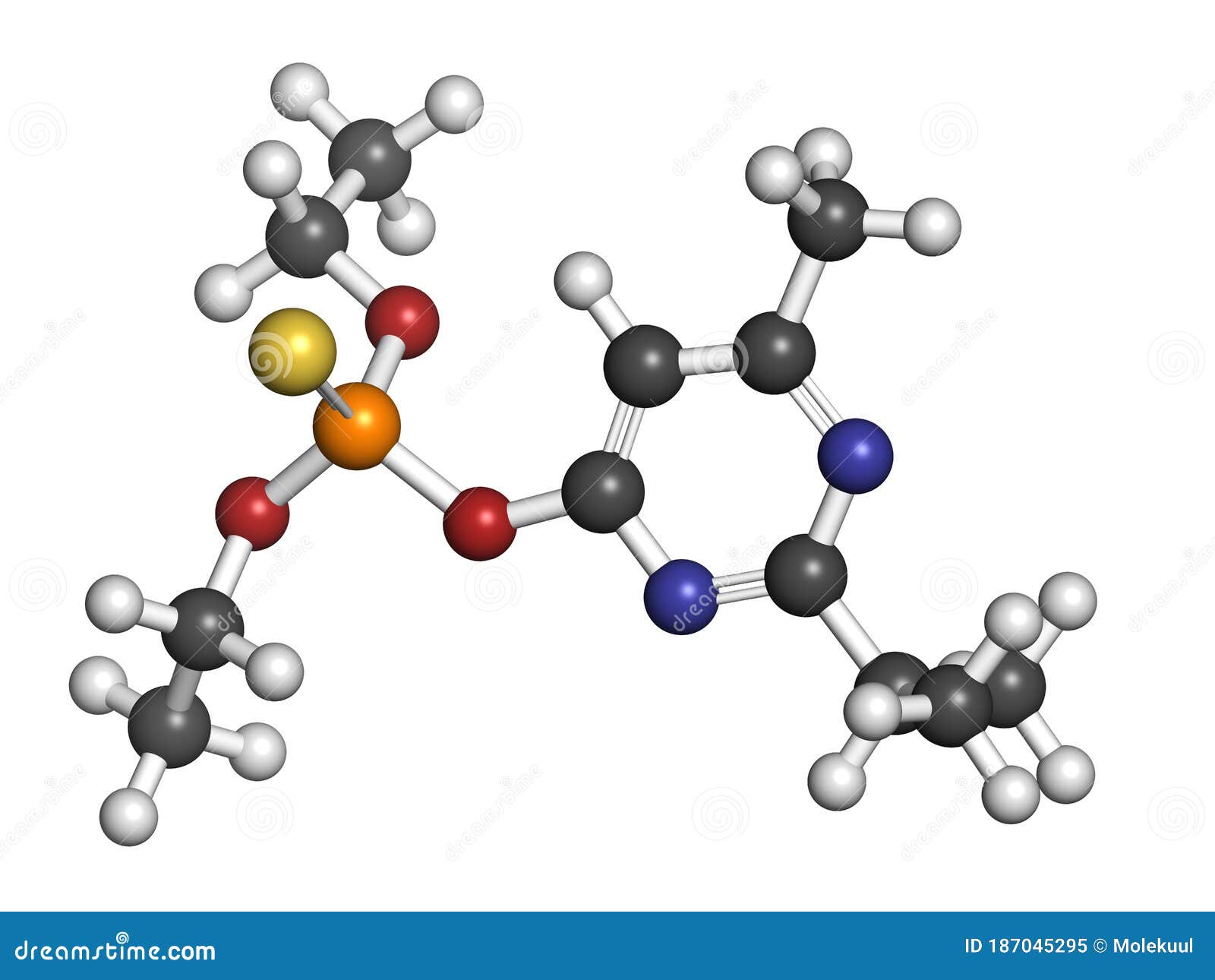Diazinon Organophosphate Insecticide Molecule Stock Illustration ...