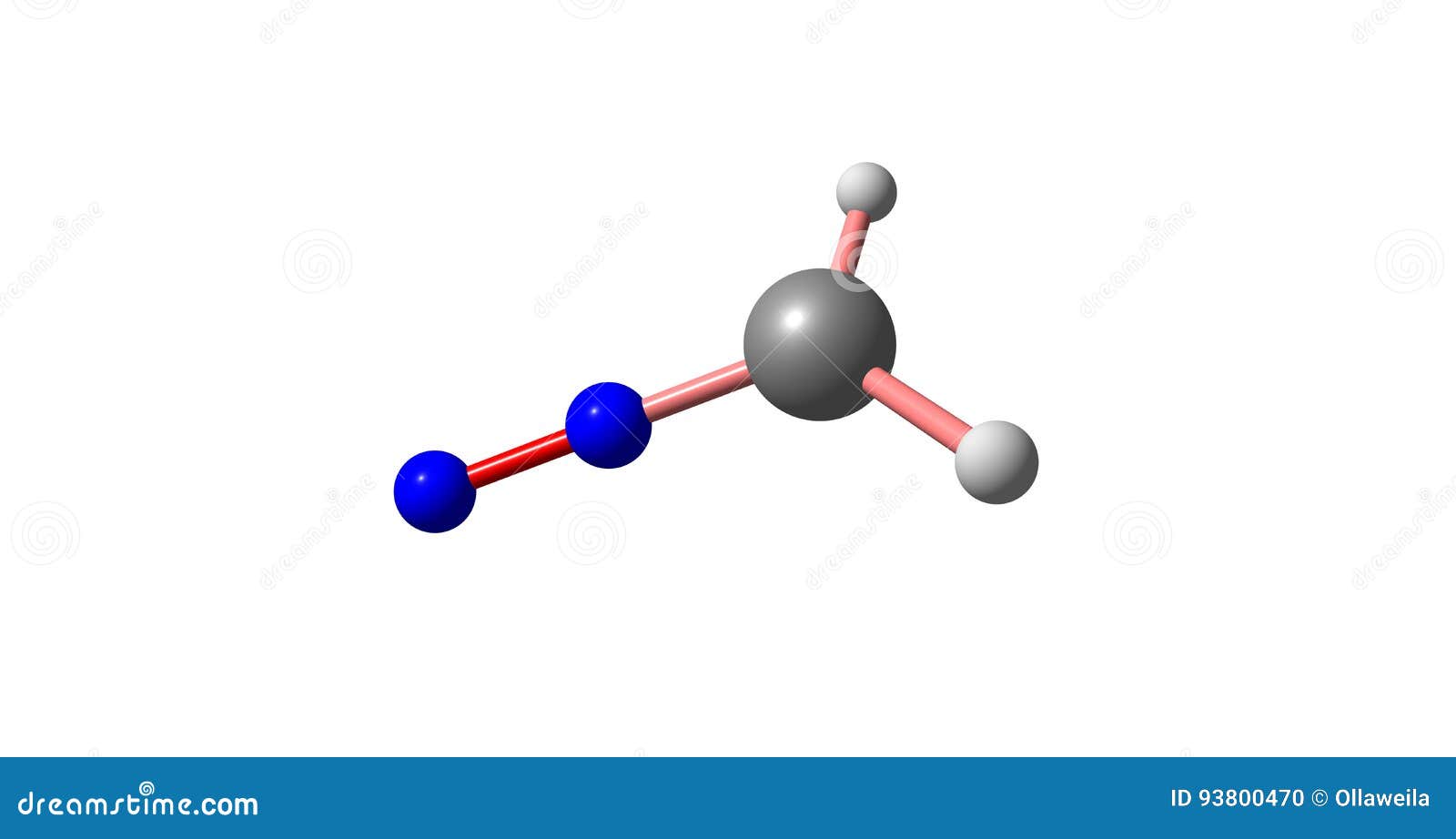 Diazomethane Molecular Structure Isolated on White Stock Illustration ...