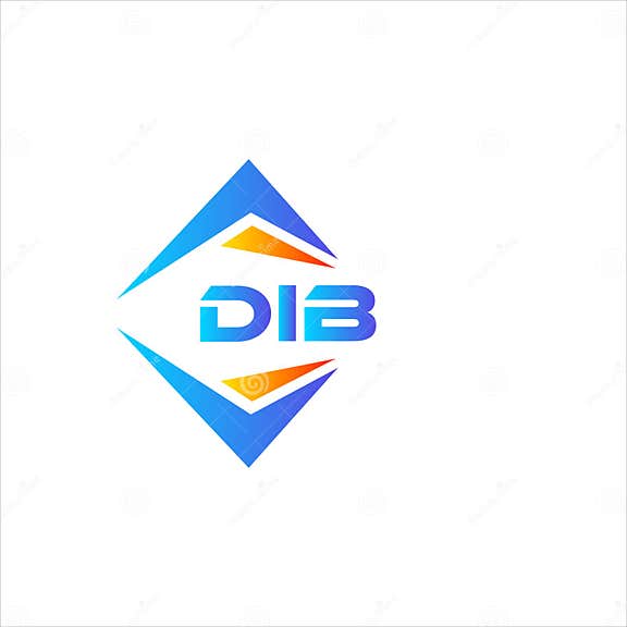 DIB Abstract Technology Logo Design on White Background. DIB Creative ...