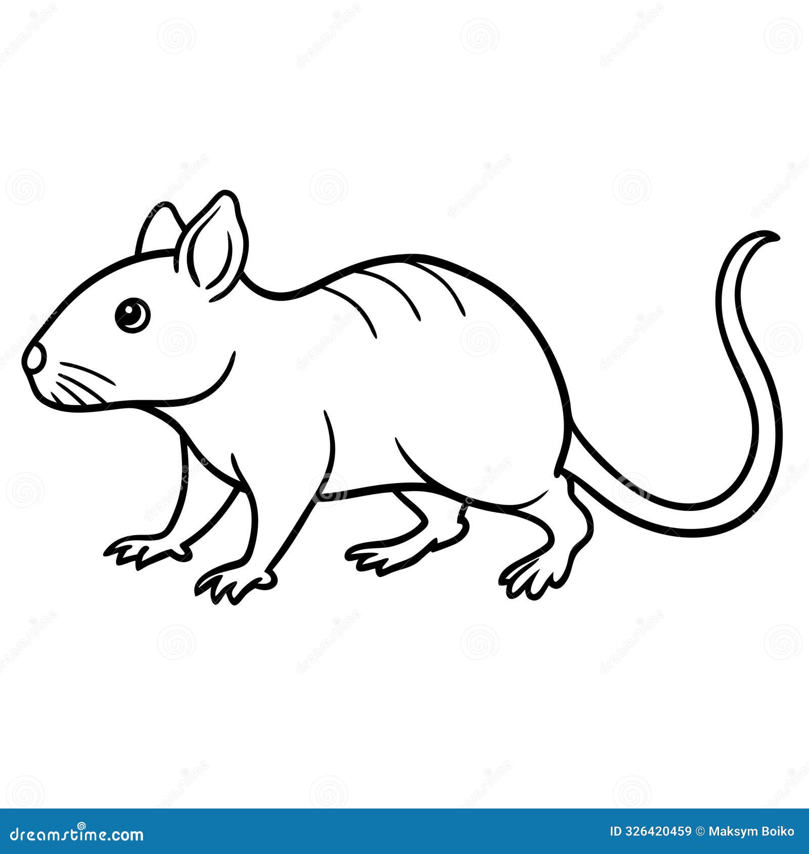 Dibbler Rodent Walks Icon Vector Stock Vector - Illustration of cute ...