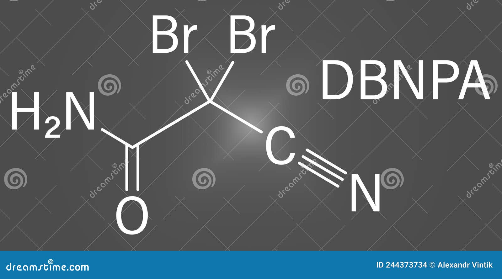 DBNPA (2,2-dibromo-3-nitrilopropionamide) Biocide, Chemical Structure ...