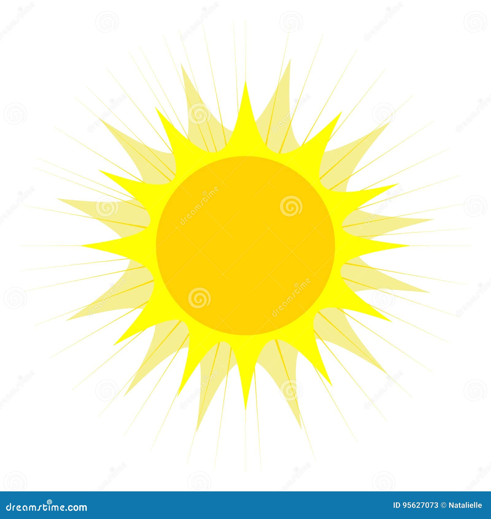 Dibujo brillante de Sun ilustración del vector. Ilustración de clima ...