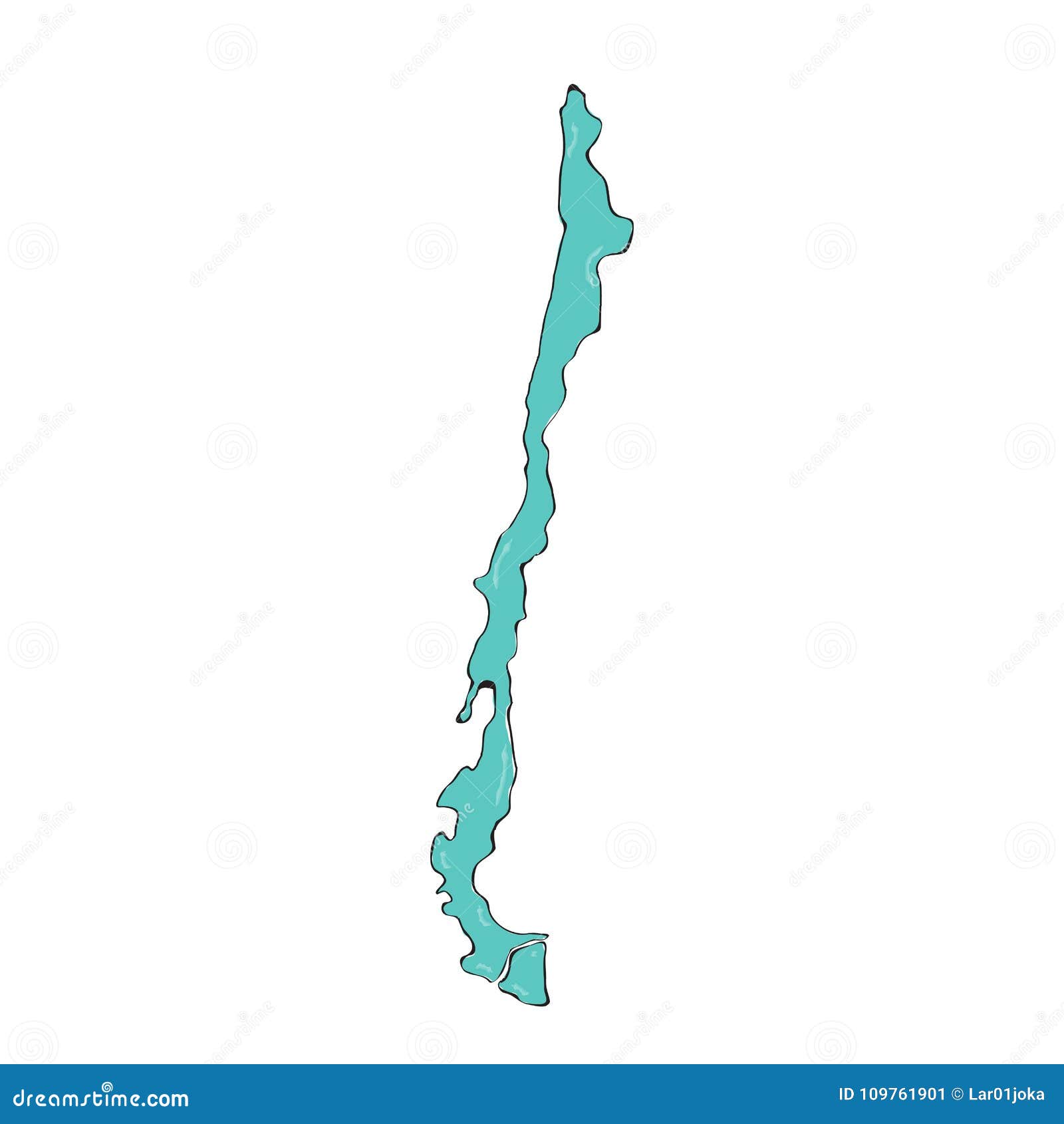 Dibujo Cómico De Un Mapa De Chile Ilustración del Vector - Ilustración ...