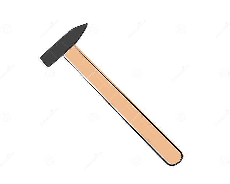 Dibujo Continuo De Un Martillo En Una Línea. Ilustración del Vector ... Dibujo Continuo De Un Martillo En Una Línea. Ilustración del Vector ...