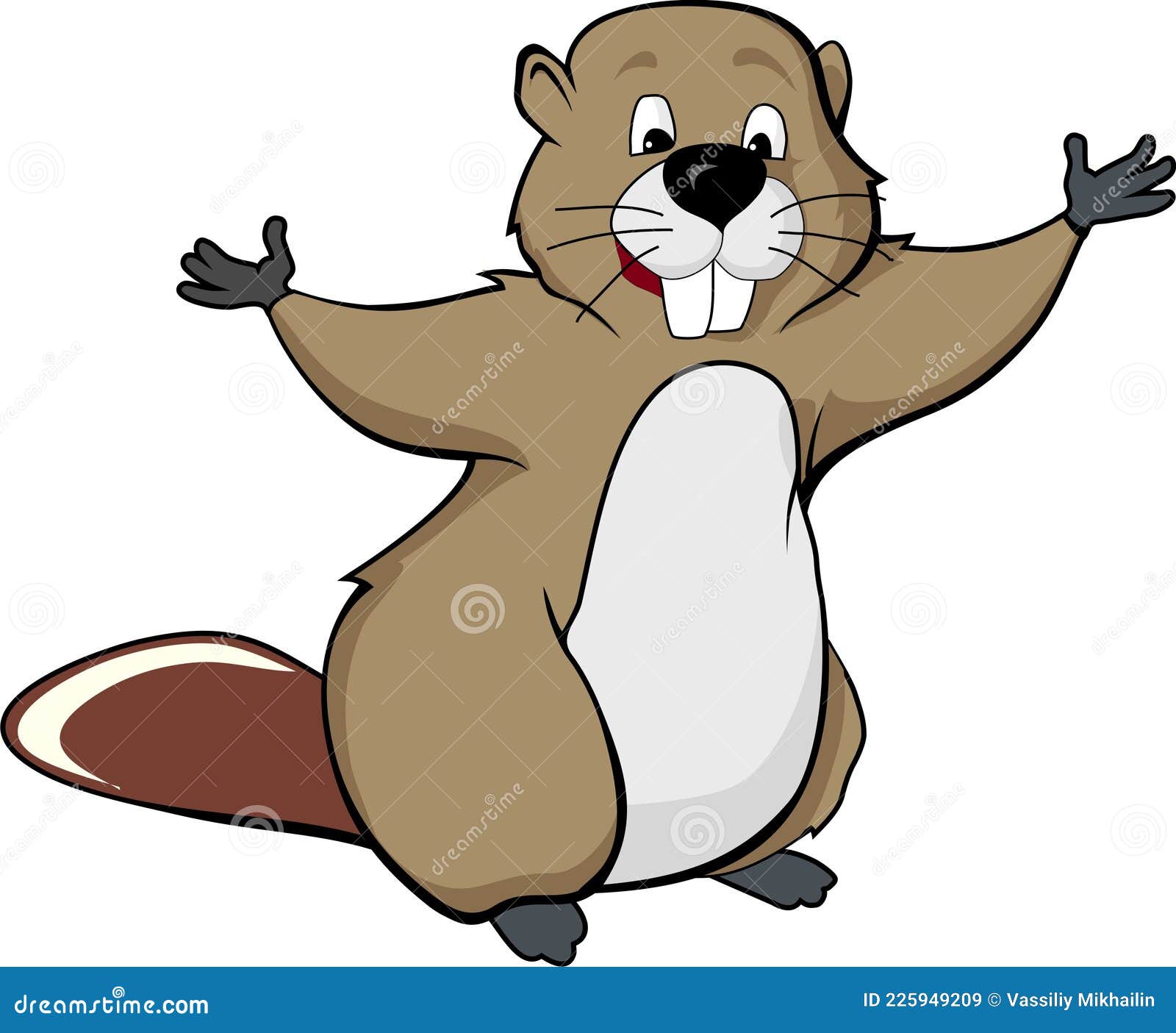 Dibujo de castor divertido ilustración del vector. Ilustración de ...