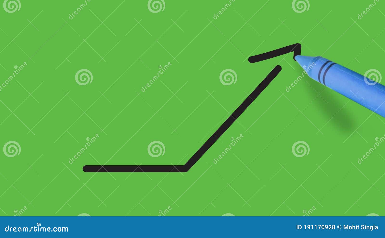 Dibujo De Flecha De Forma Progresiva Sobre Fondo Verde Metrajes - Vídeo ...