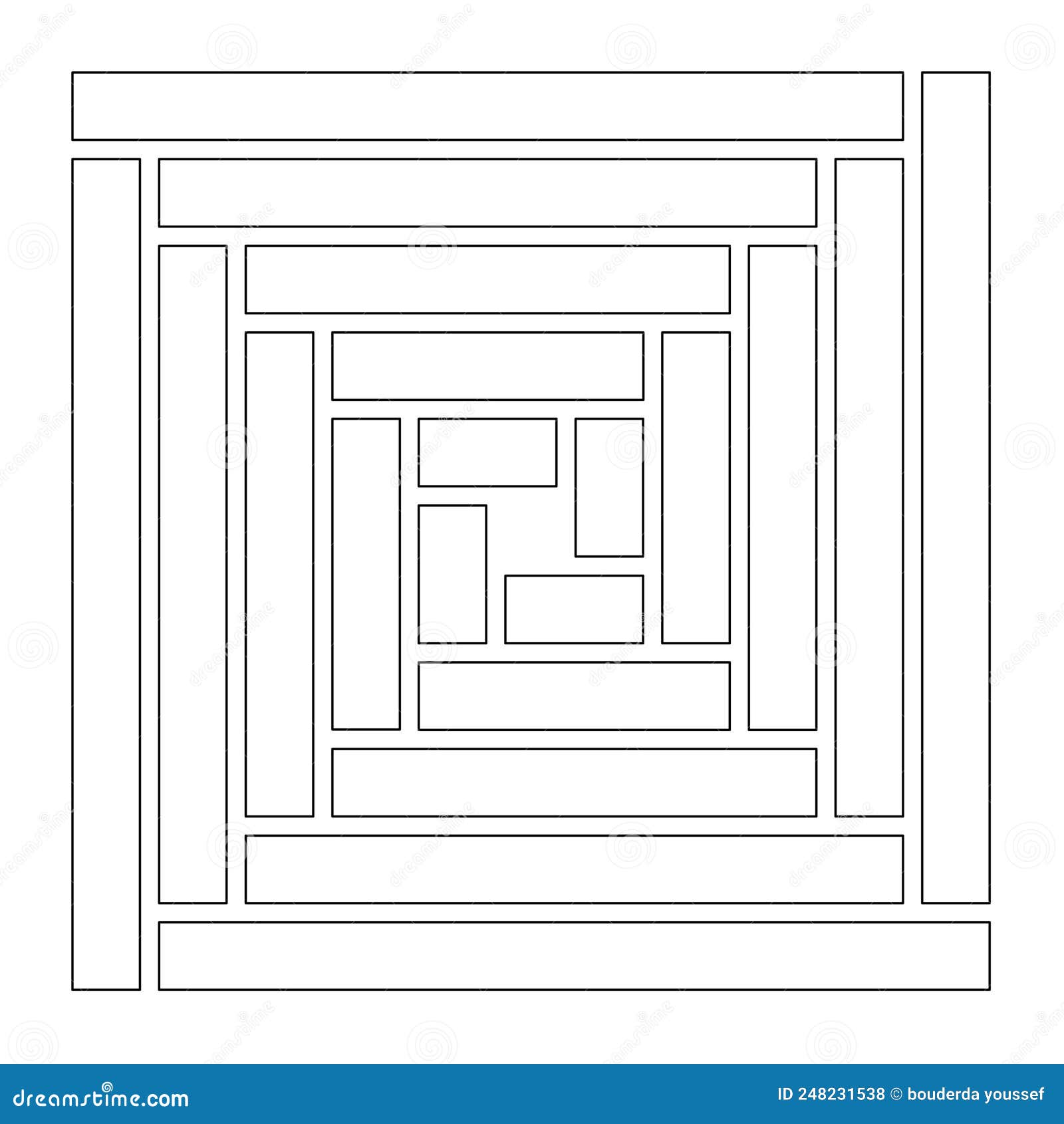 Dibujo De Formas Rectangulares Stock de ilustración - Ilustración de ...