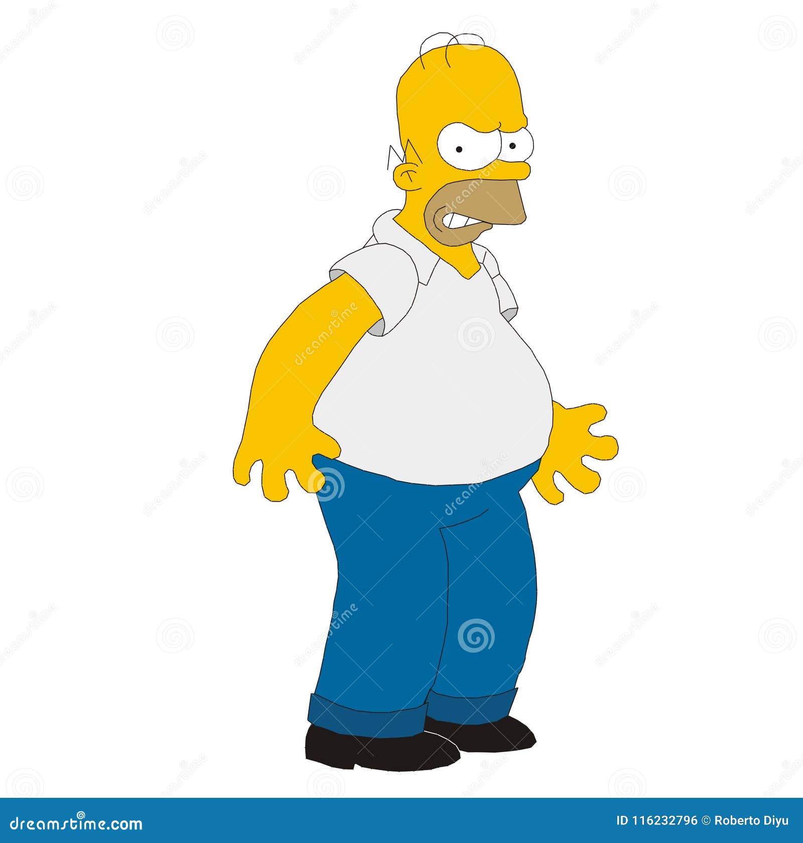 Dibujo de Homer Simpsons foto editorial. Ilustración de bart - 116232796