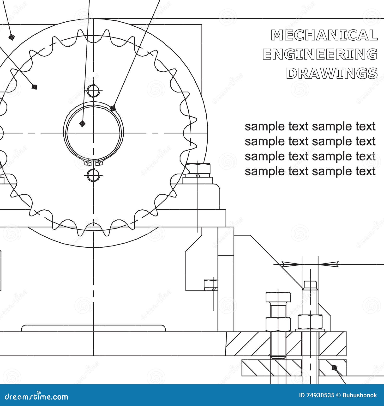 Dibujo De La Ingeniería Industrial Ilustración del Vector - Ilustración ...