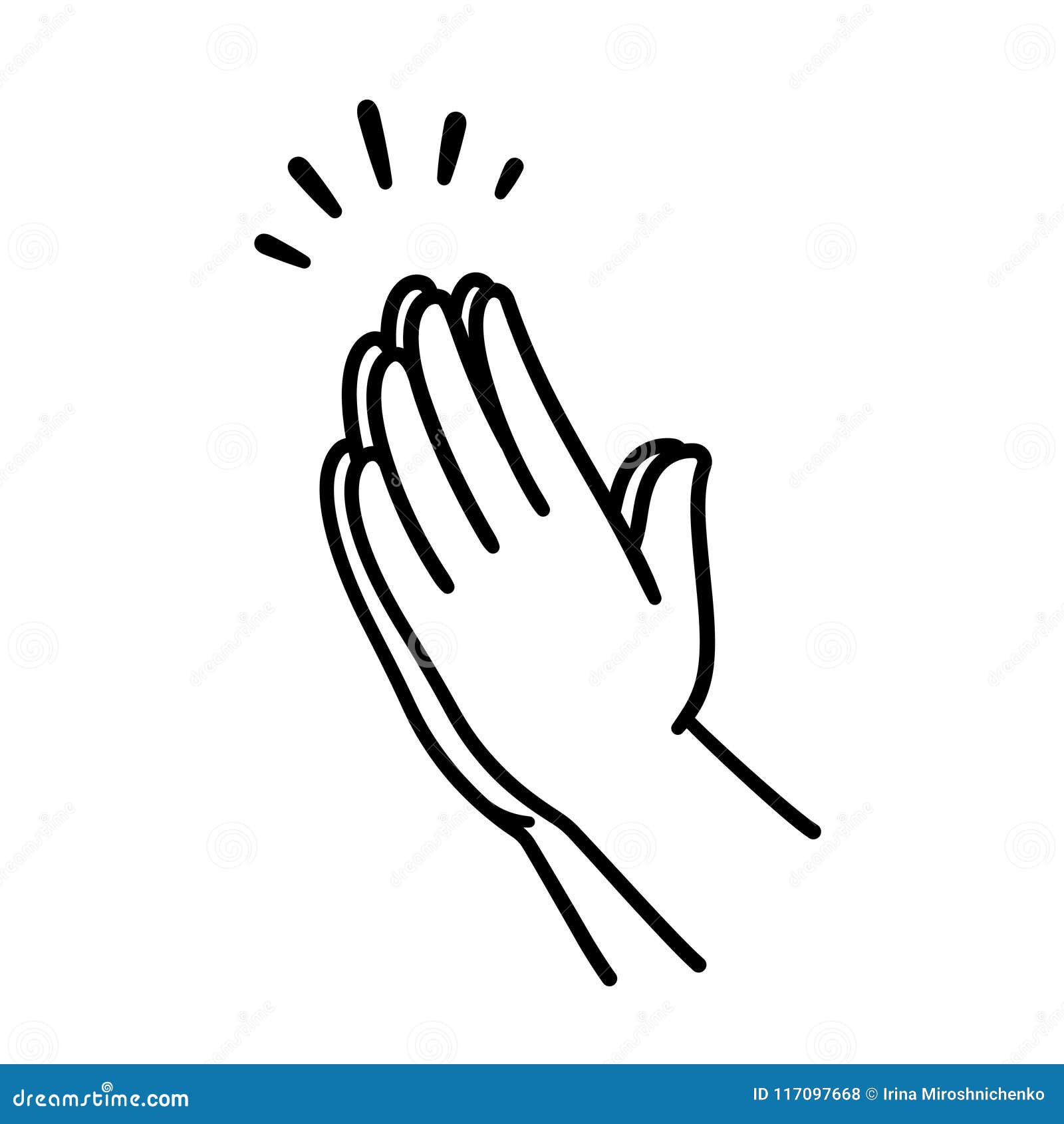 Dibujo De Rogación De Las Manos Ilustración del Vector - Ilustración de ...