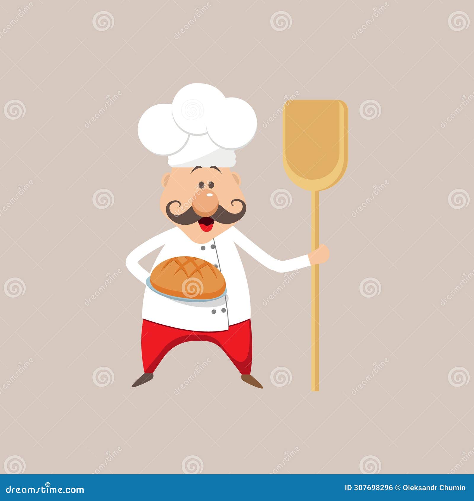 Dibujo de un panadero ilustración del vector. Ilustración de fino ...