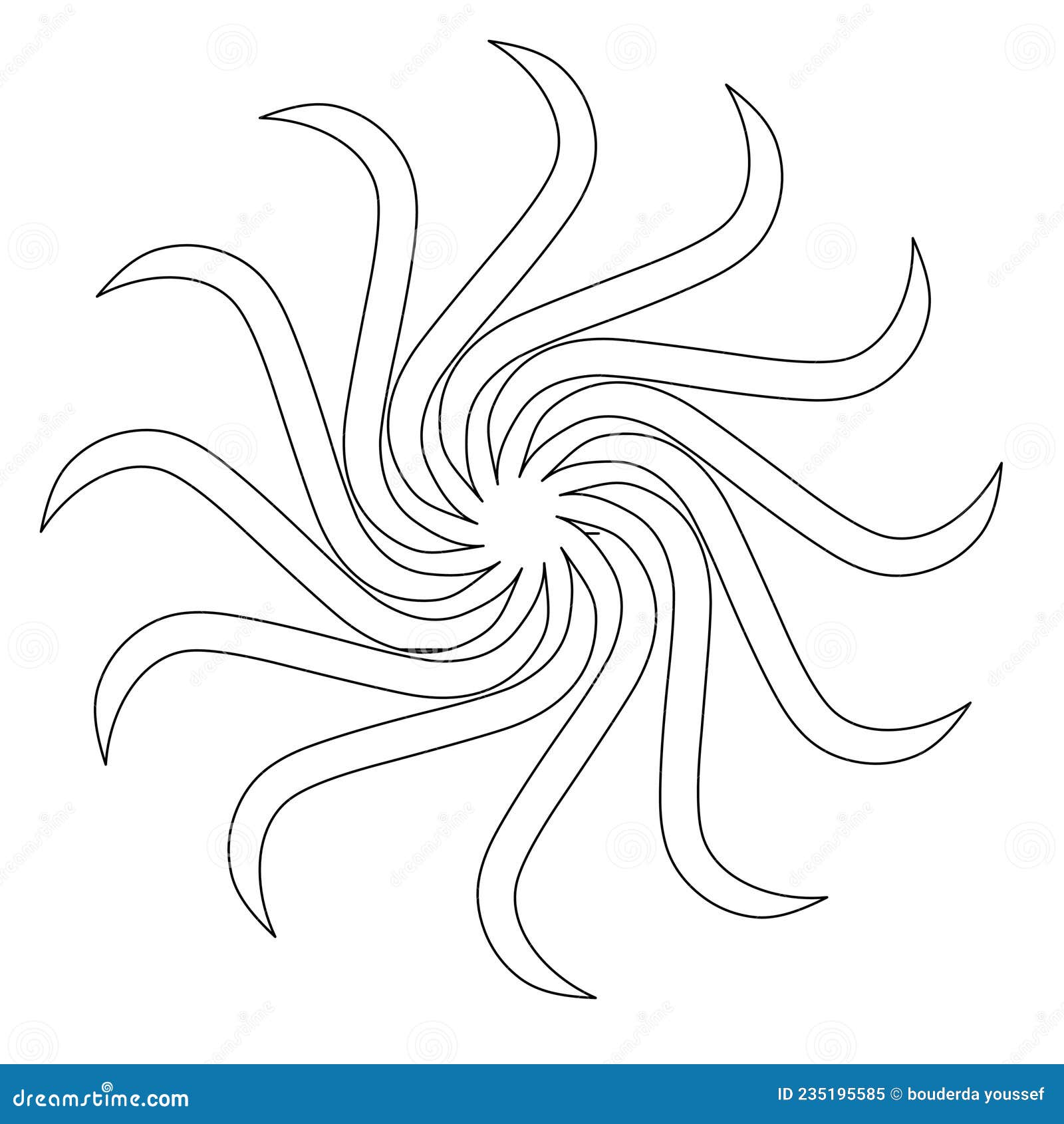 Dibujo de un remolino stock de ilustración. Ilustración de fuente ...