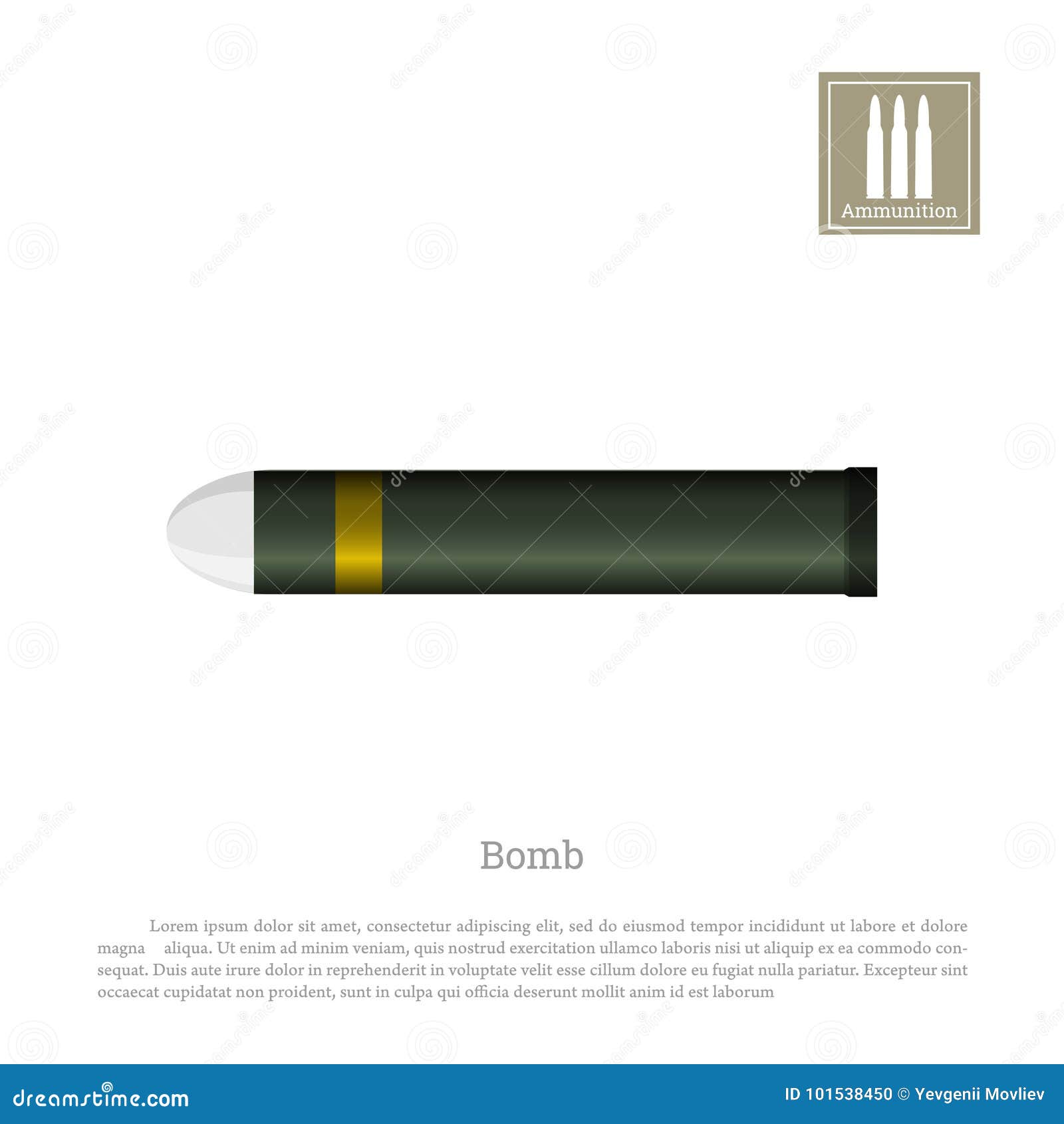 Dibujo Del Proyectil En Un Fondo Blanco Ilustración del Vector ...