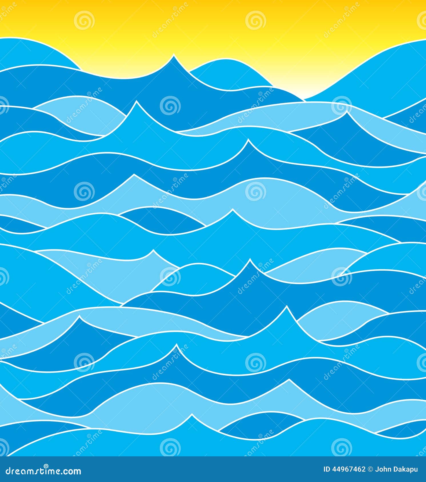 Dibujo del sol y del agua ilustración del vector. Ilustración de flama ...