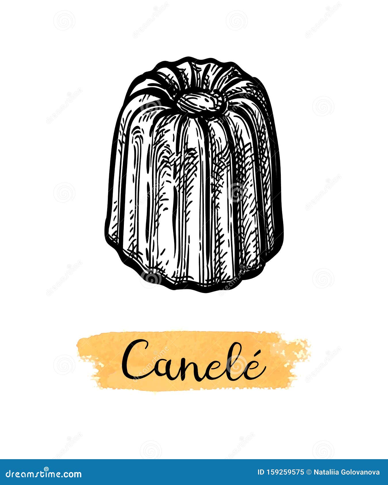 Dibujo en tinta de canele ilustración del vector. Ilustración de ...
