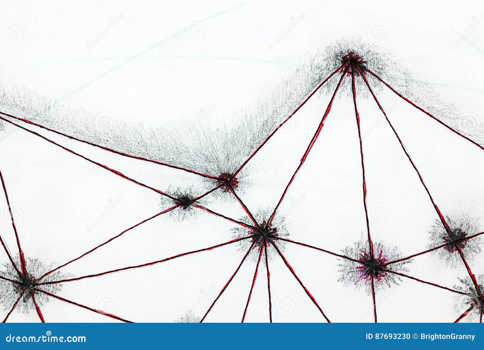 Dibujo lineal de conexión foto de archivo. Imagen de lineal - 87693230