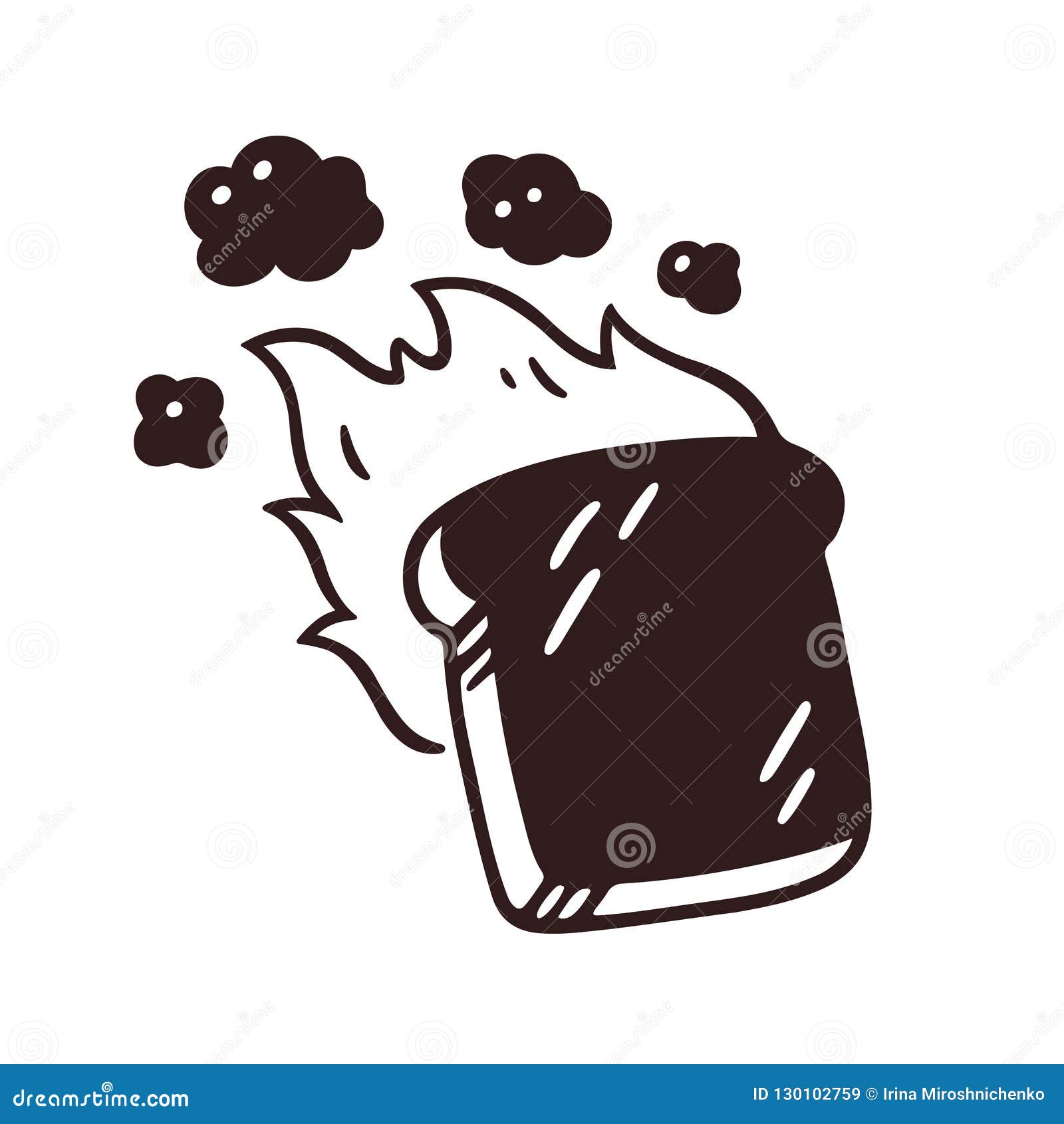 Dibujo Quemado De La Tostada Ilustración del Vector - Ilustración de ...