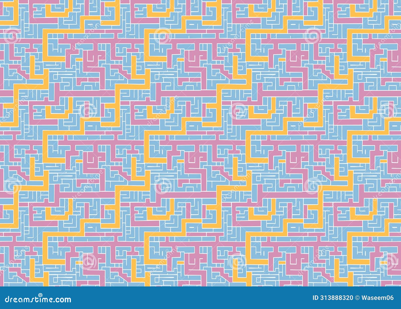 Dibujos Animados Abstractos De Laberinto De Laberinto De Colores Stock ...