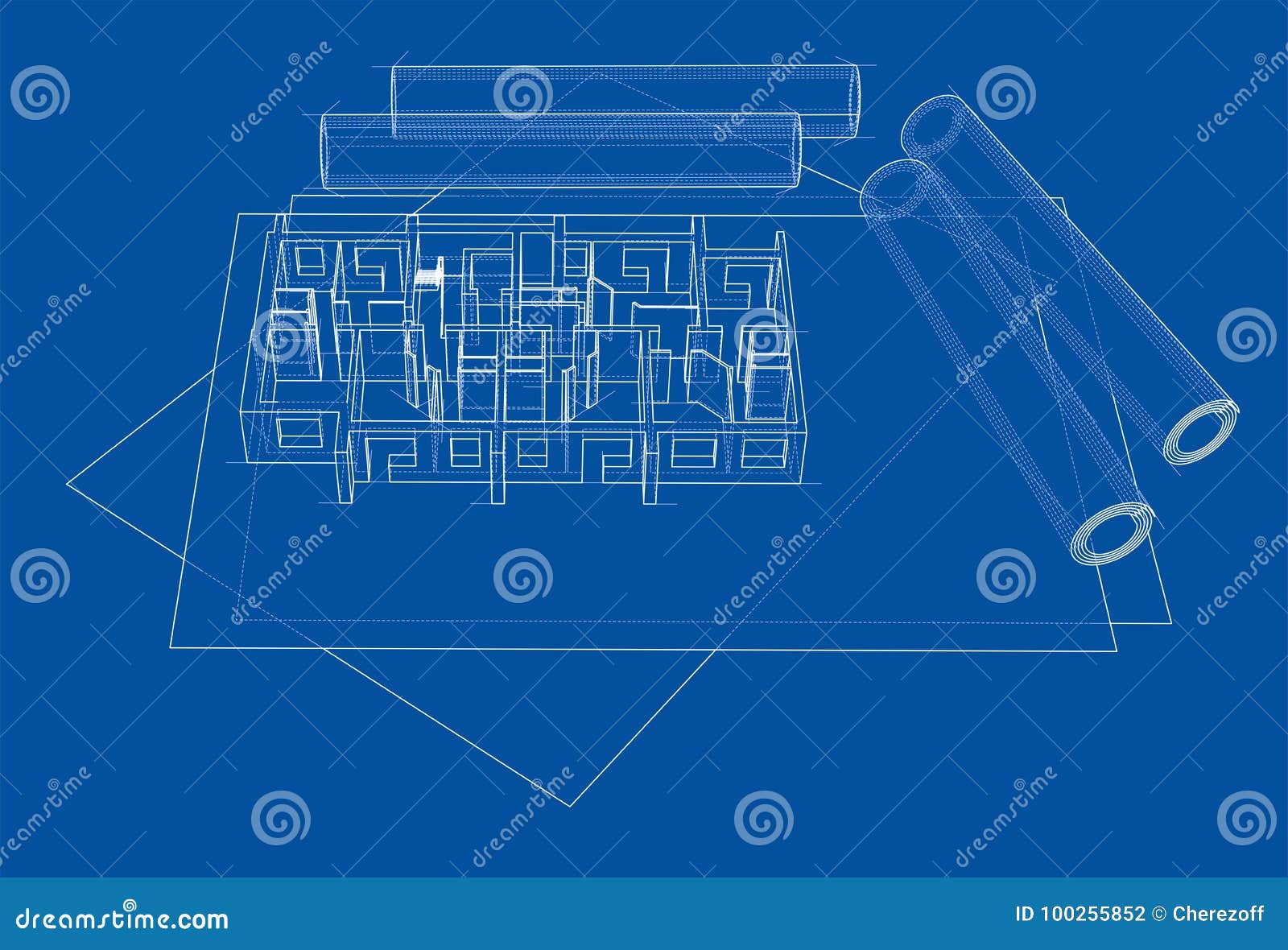 Dibujos Con El Modelo Del Piso Vector Ilustración del Vector ...