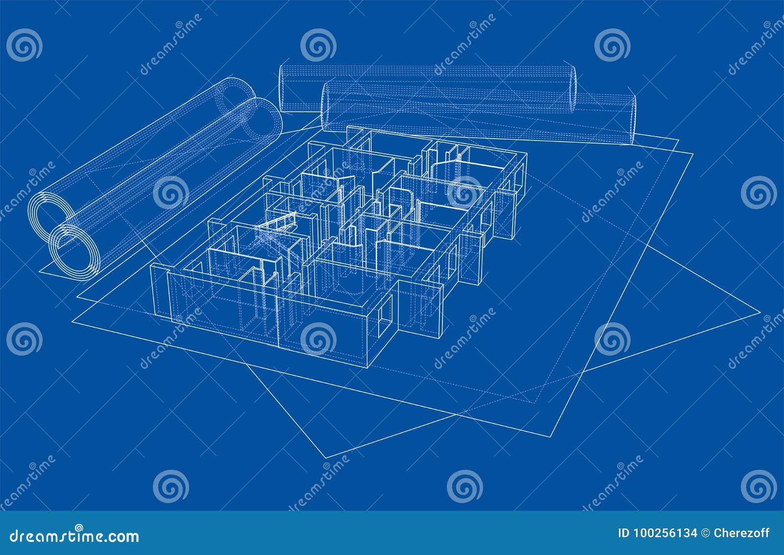 Dibujos Con El Modelo Del Piso Vector Ilustración del Vector ...