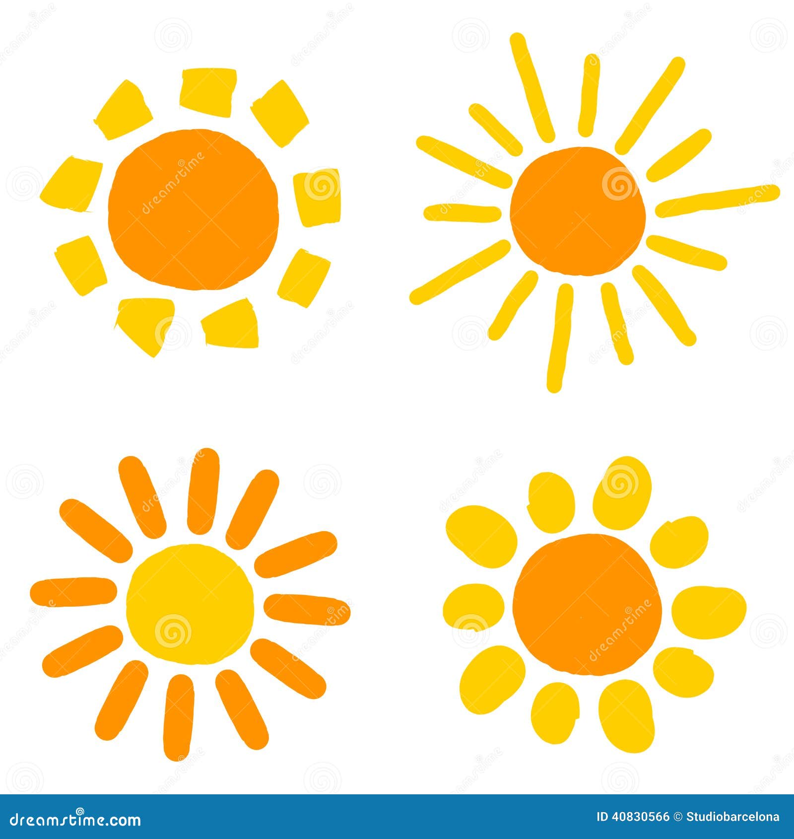 Dibujos de Sun ilustración del vector. Ilustración de sunlight - 40830566