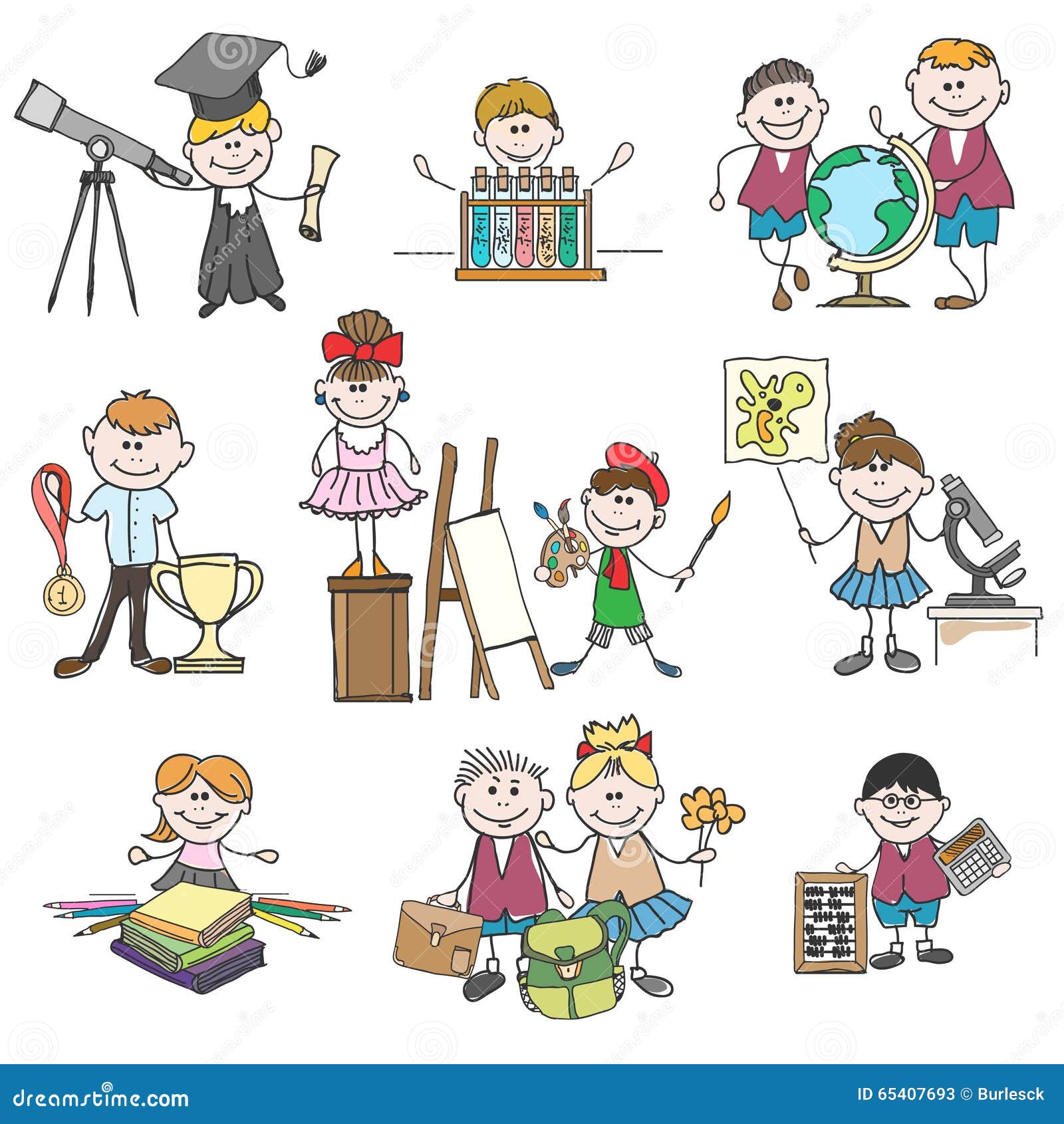 Dibujos Del Garabato De Las Aficiones De Los Niños Ilustración del ... Dibujos Del Garabato De Las Aficiones De Los Niños Ilustración del ...