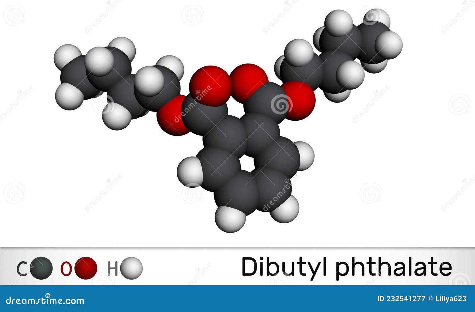 Dibutyl Phthalate, DBP Molecule. it is Phthalate Ester, Diester Stock ...