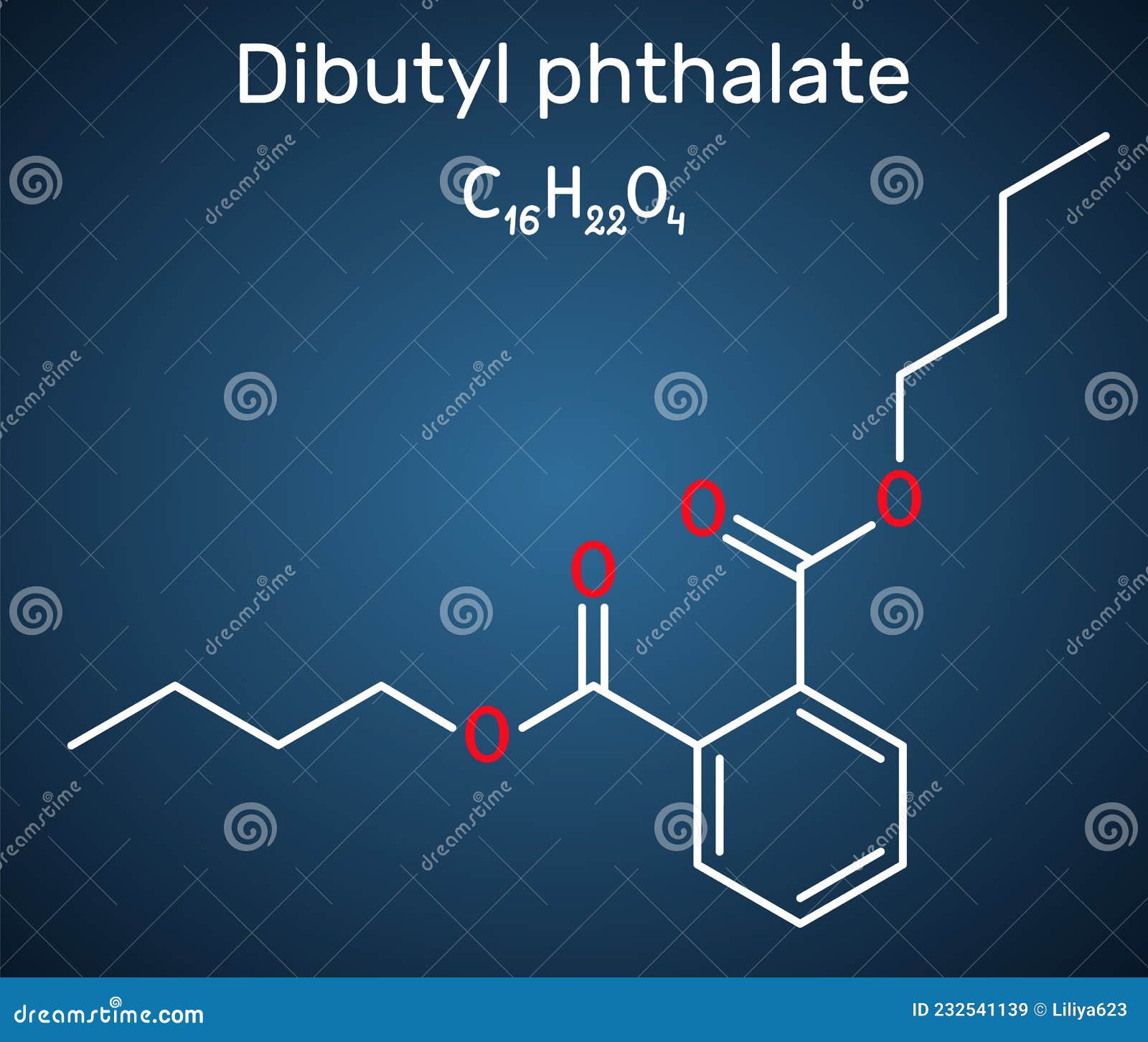 Dibutyl Phthalate, DBP Molecule. it is Phthalate Ester, Diester Stock ...