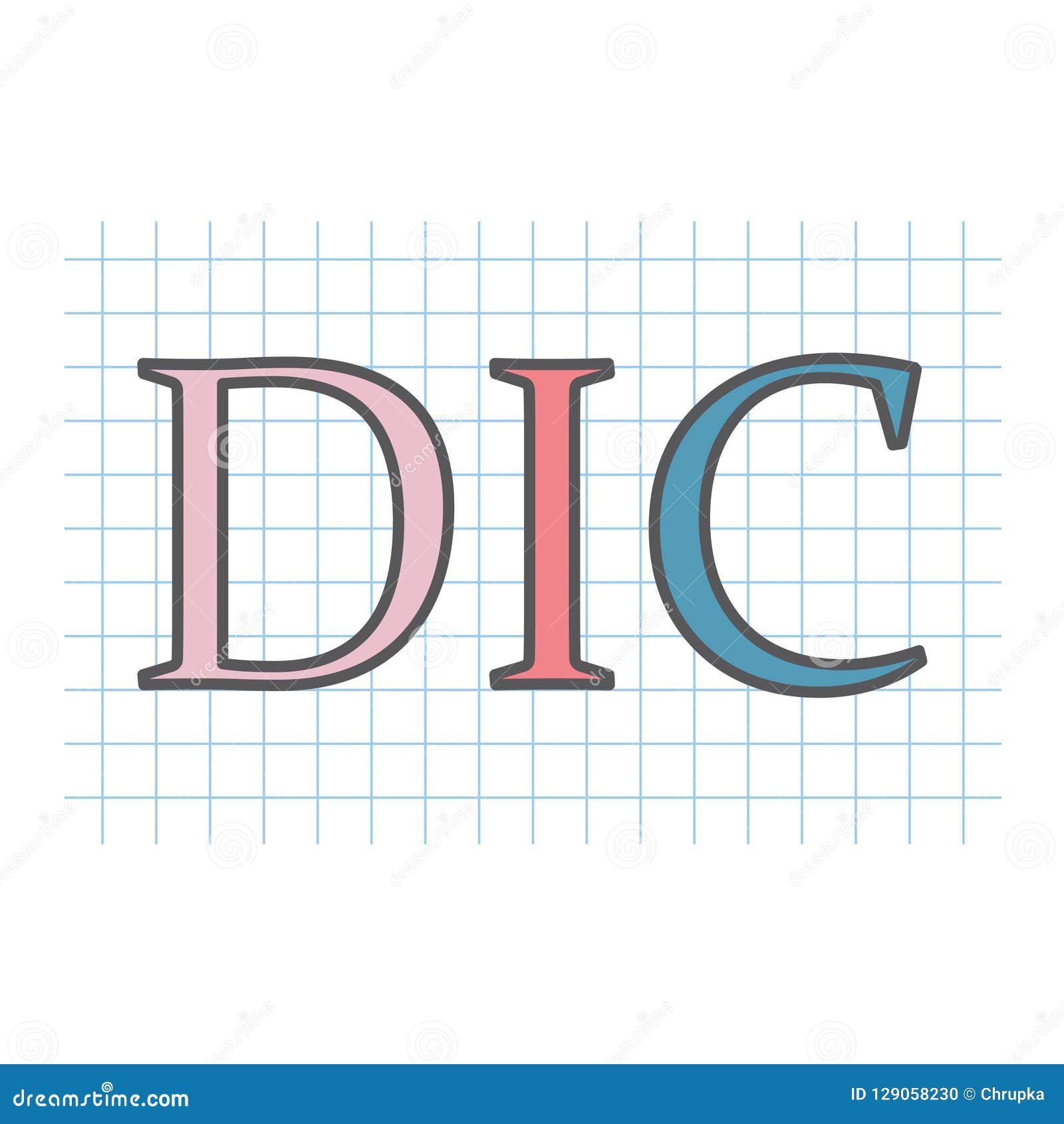 DIC Disseminated Intravascular Coagulation Acronym Stock Vector ...