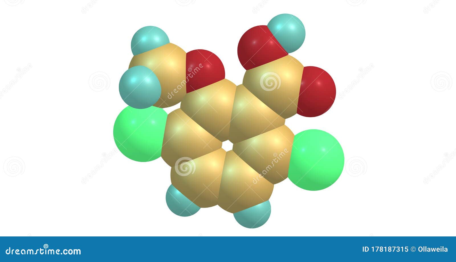 Dicamba Molecular Structure, 3d Model Molecule, Herbicide, Structural ...