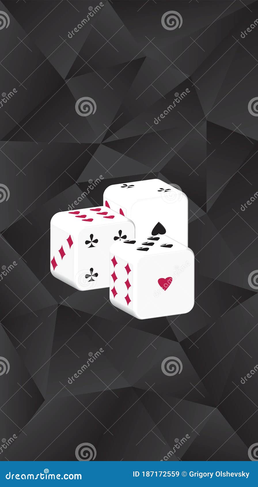 Dice on Abstract Background. Screen Vector Design for Mobile App Stock ...